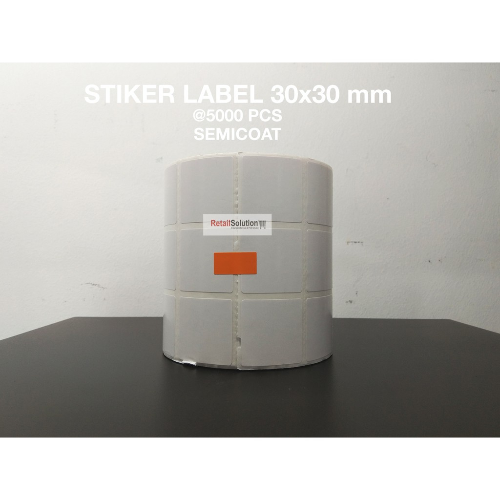 Jual Sticker Label Barcode 30x30 mm @5000pcs Semicoat | Shopee Indonesia