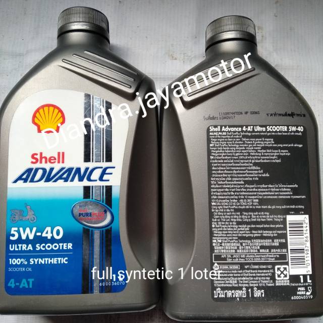 Jual Oli shell advance ultra scooter matic 100 ml 1 lt Sae 5-40 100 % ...