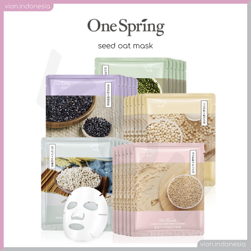 Jual ONE SPRING Seed Oat Facial Mask Masker Wajah Biji Original OS003 ...