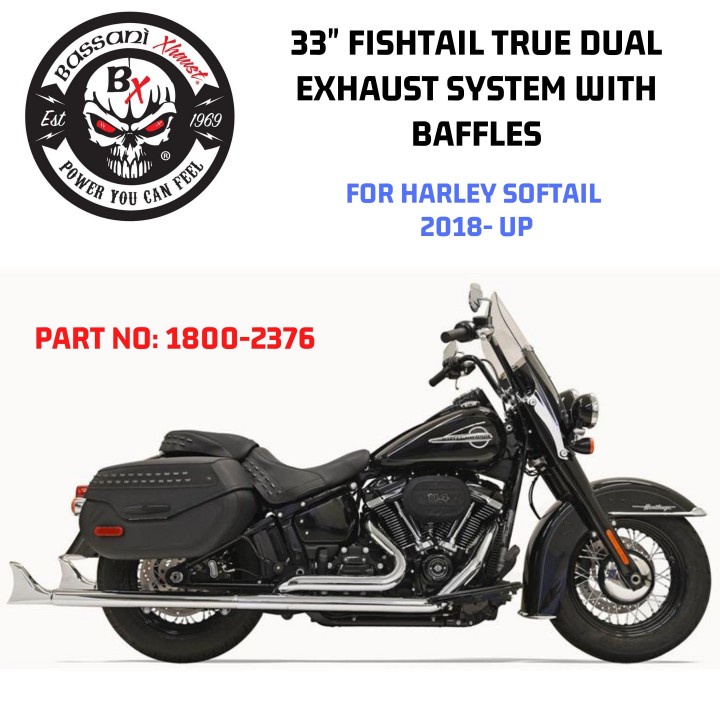 Jual BASSANI XHAUST 33 INCH FISHTAIL TRUE DUAL EXHAUST SYSTEM WITH ...