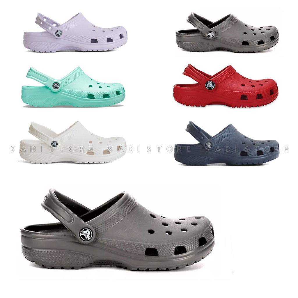 Jual Sepatu Sandal Crocs Classic Clog Grey | Shopee Indonesia