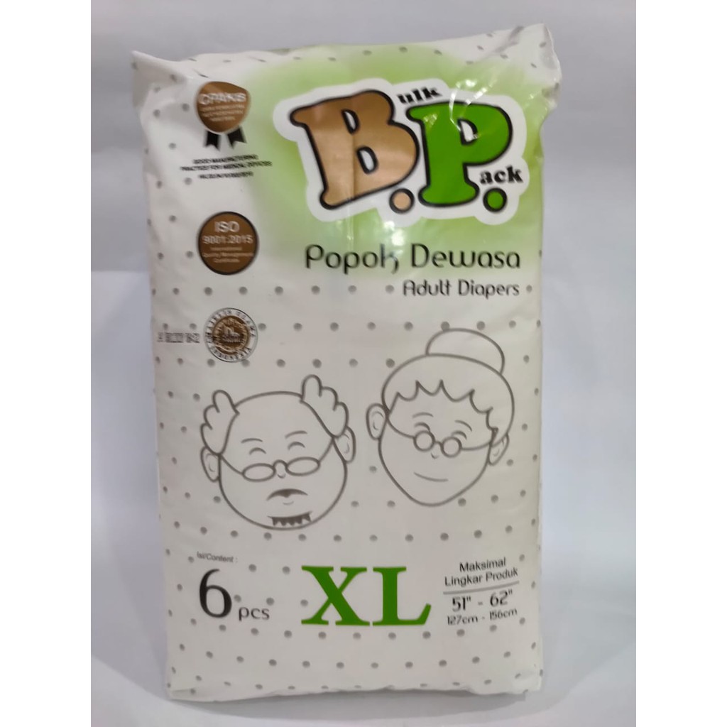 Jual BP Bulk Pack Adult DIAPERS (Kemasan Kecil - M10 / L8 / XL6 ...
