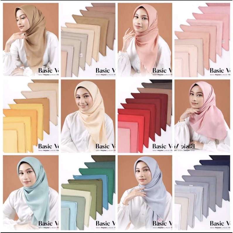 Jual JILBAB SEGI EMPAT POLOS PINGGIR LASER CUT 110x110 cm | Shopee Indonesia