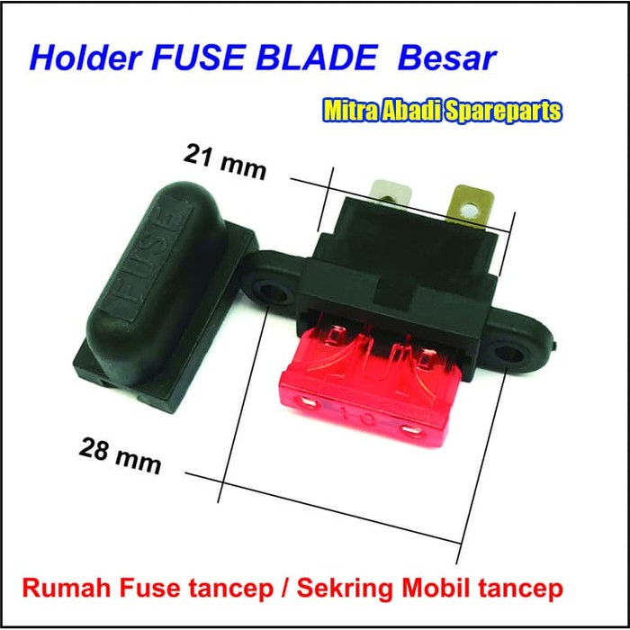 Jual Jual Rumah Holder Sekring Mobil Tancap/Blade Fuse Housing 19mm ...