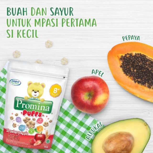 Jual Promina Puff Strawberry Apple 15gr x 1 pcs | Shopee Indonesia