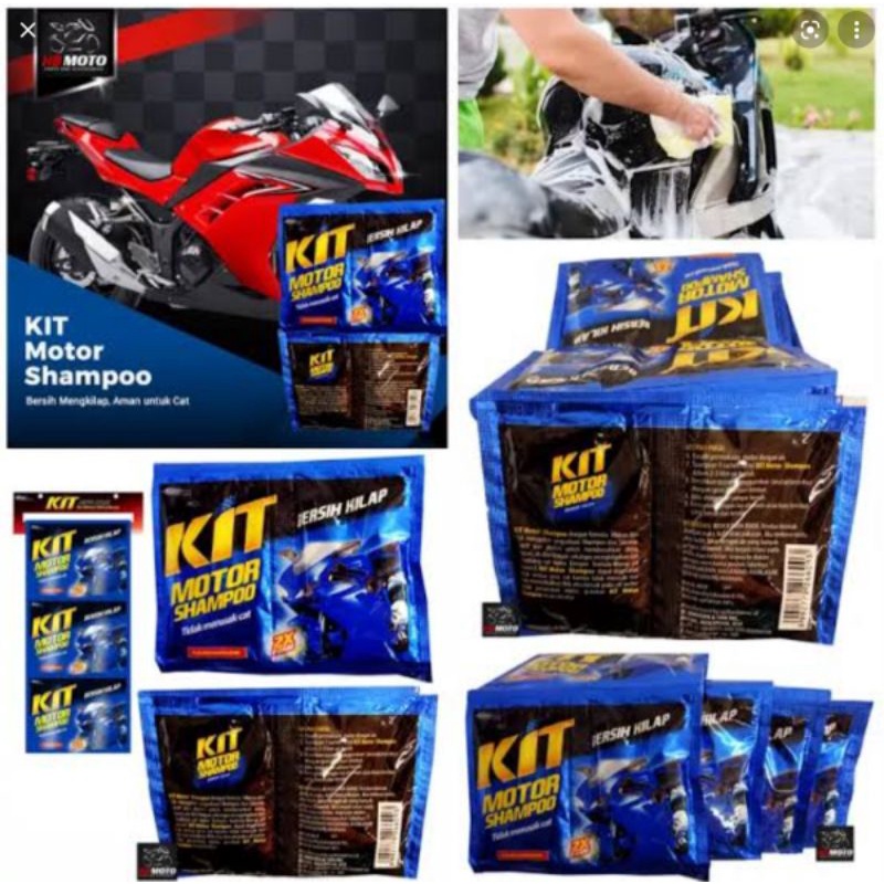 Jual Kit Motor Shampoo 15ml isi 24 sachet (Biru) | Shopee Indonesia