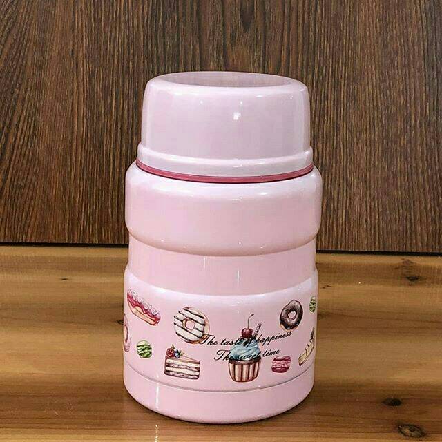 Jual Termos makanan/mpasi/bubur/es buah Asli stainless Anti bocor panas ...