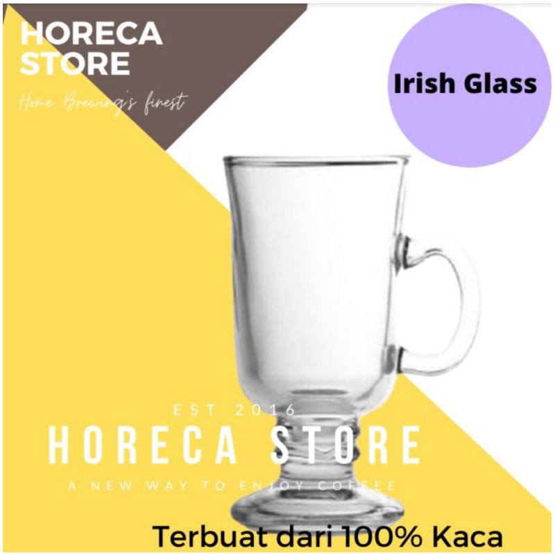 Jual irish glass 260ml / gelas kaca / gelas kafe / gelas es kopi sundae ...