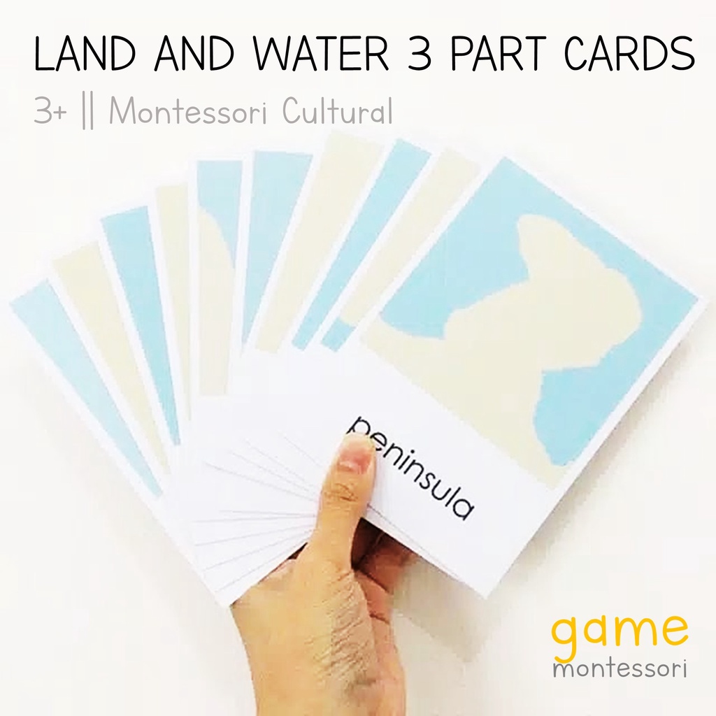 Jual Game Montessori Land and Water Form 3 part cards | Shopee Indonesia