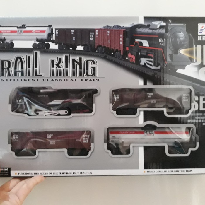 Jual mainan kereta api rail king classic train kereta api hitam New ...