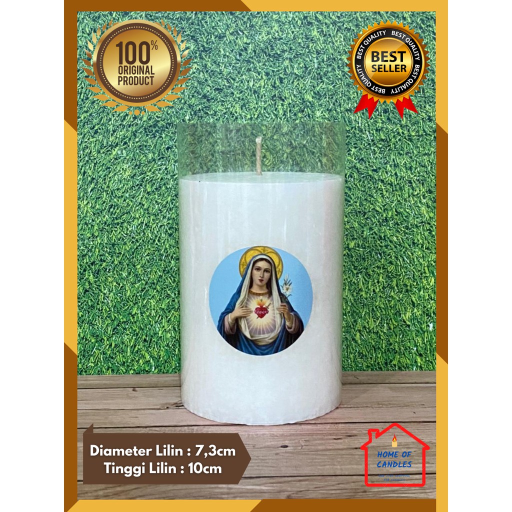 Jual Lilin Doa Rohani Yesus dan Maria | Lilin Altar Pillar Putih ...