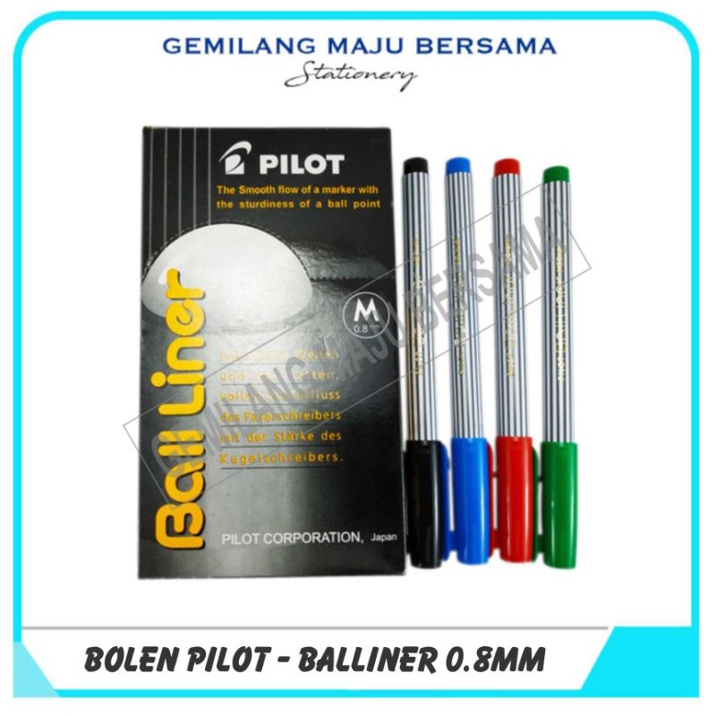 Jual [ HARGA PAKET TERMURAH 12 PCS ] Bolpen / Bolpoin Gel / Pen Pilot Balliner 0.8mm ( Harga Per ...