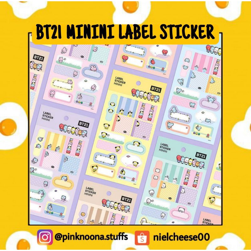 Jual KPOP LABEL STICKER DECOR BT21 MININI LABEL STICKER | Shopee Indonesia