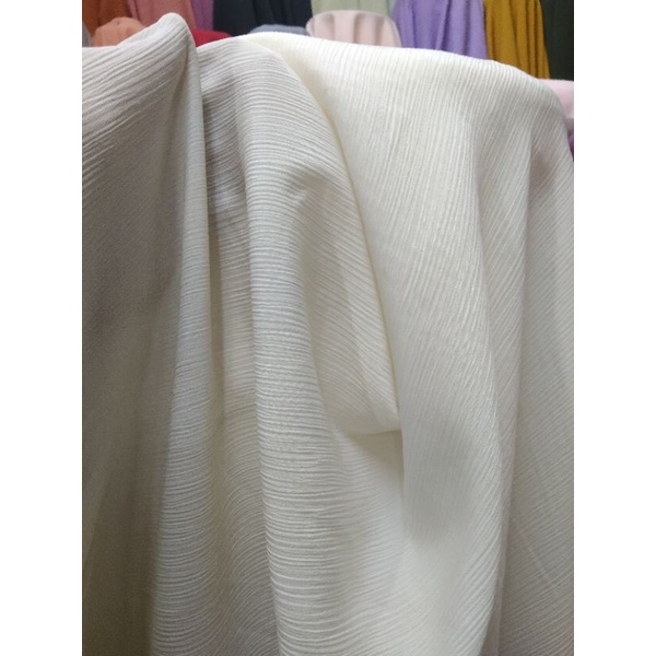 Jual kain crinkle polos - bahan yeruyu (harga tertera per meter ...