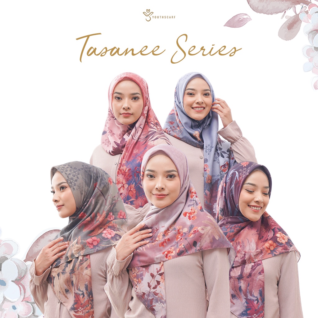 Jual Youthscarf - ( TASANEE SERIES) - Hijab printing - Hijab segiempat voal - Voal Ultrafine ...