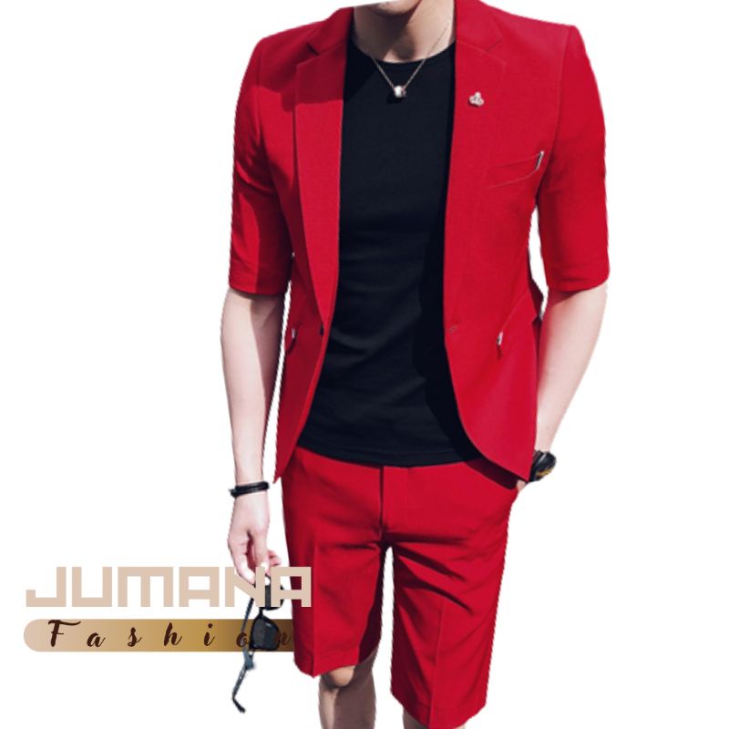 Jual SETELAN BLAZER PRIA | SETELAN BLAZER LENGAN PENDEK | SETELAN ...