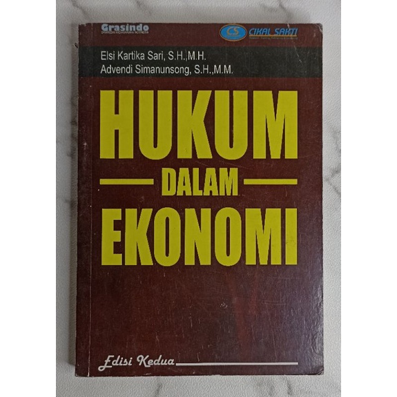 Jual Hukum Dalam Ekonomi|Elsi Kartika Sari|Edisi Kedua|Penerbit Grasindo | Shopee Indonesia