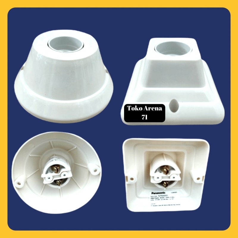 Jual Fitting Fiting Rumah Lampu Tempel Plafon E27 Kotak Bulat Panasonic ...