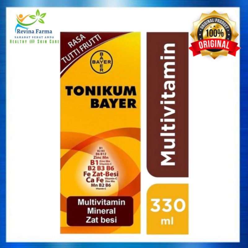 Jual Tonikum Bayer 330ml Multivitamin & Mineral, Zat Besi, Vitamin Penambah Darah & Stamina 100% ...