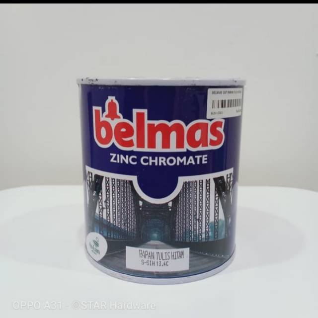 Jual BELMAS CAT PAPAN TULIS HITAM KALENG 1 KG UNTUK KAYU / BESI ...