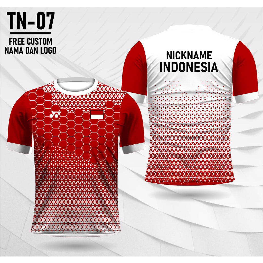 Jual Jersey tenis lapangan yn baju kaos tennis timnas indonesia ...