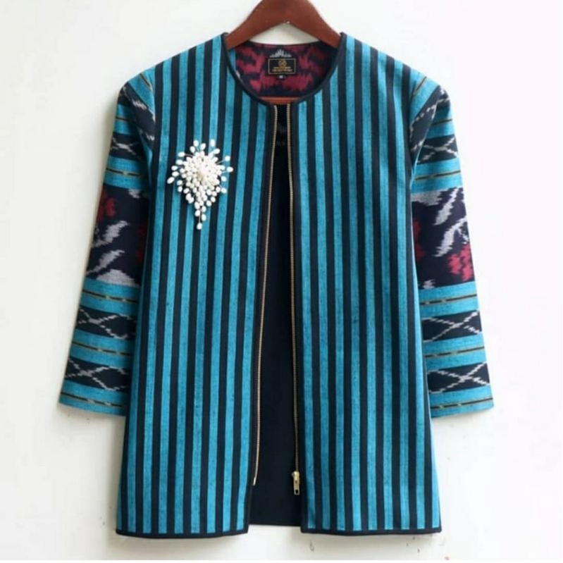 Jual BLOUSE TENUN -JAKET TENUN JEPARA ETNIK LURIK | Shopee Indonesia