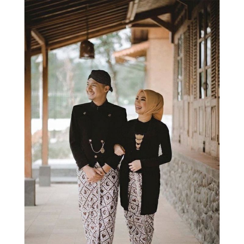 Jual Set Pakaian Couple/Baju Prewedd /Baju Adat Beskap + Kebaya + Motif ...