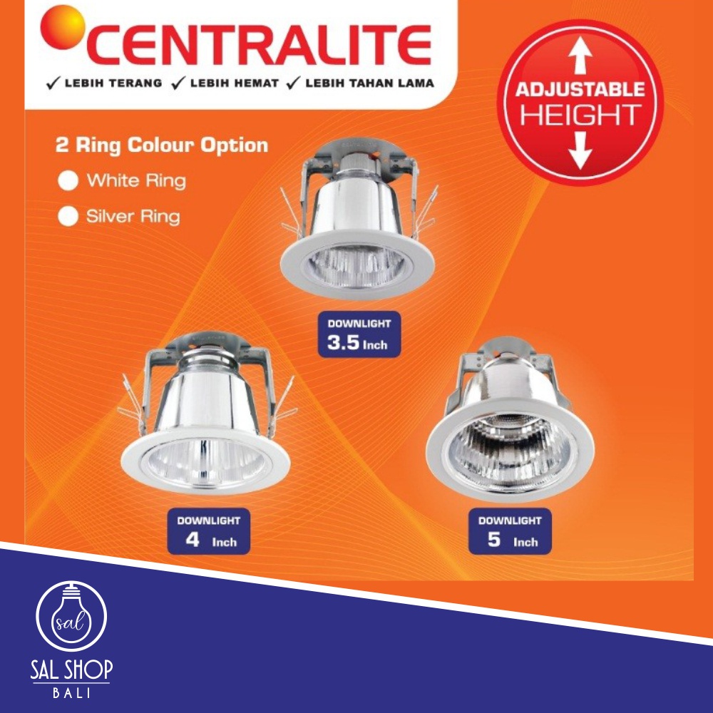 Jual Downlight CENTRALITE 3.5 , 4, dan 5 inch / DOWNLIGHT CENTRALITE ...