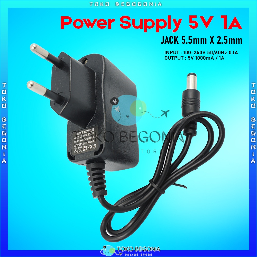 Jual TERBARU!!!! 5V-1A 5 VOLT - 1 AMPERE Normal Adaptor untuk power ...