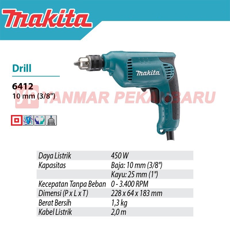 Jual Mesin Bor Makita 6412 | Shopee Indonesia
