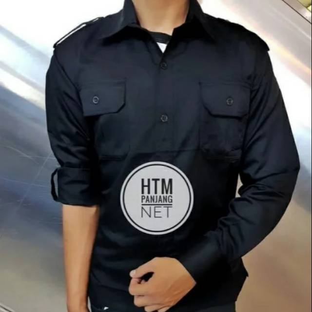 Jual KEMEJA PDH HITAM LENGAN PANJANG - KEMEJA PDL HITAM LENGAN PANJANG ...