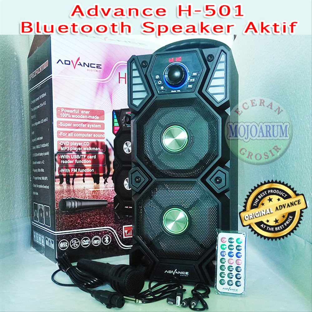 Jual H-501 Speaker Aktif Bluetooth Plus Mic Advance Portable USB Radio ... Jual H-501 Speaker Aktif Bluetooth Plus Mic Advance Portable USB Radio ...