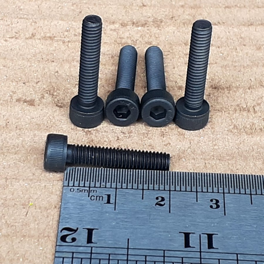 Jual BAUT L M4X20 BAJA M4 X 20 HITAM PANJANG 2CM KUNCI L3 L 3 FULL DRAT ...