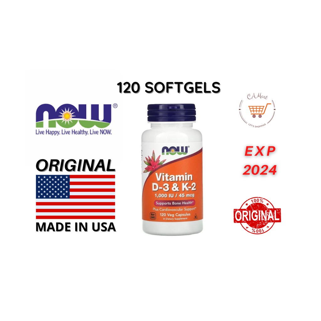 Jual NOW Vitamin D3 + K2 | Shopee Indonesia