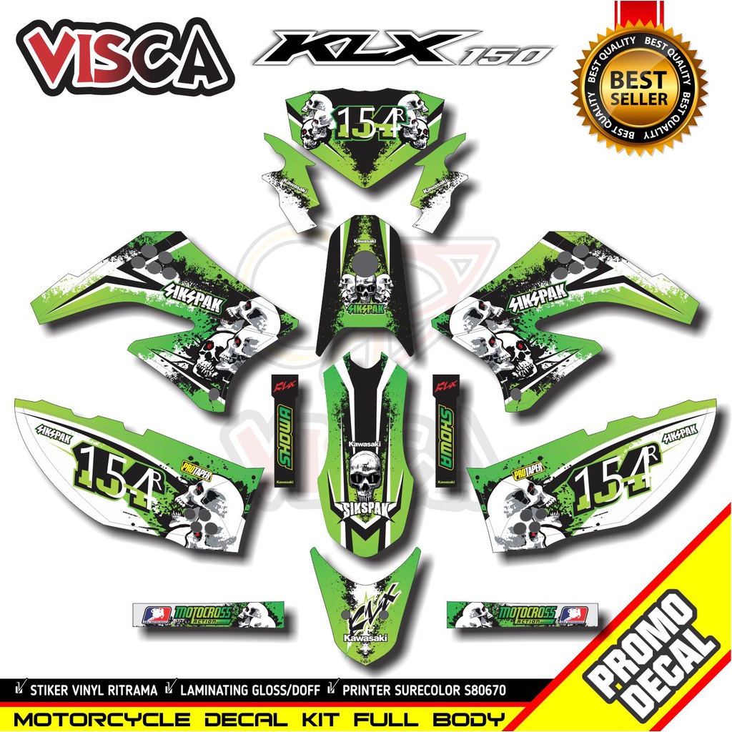 Jual Decal Klx S 150 Lama Dekal Klx 150 Lama Stiker Klx 150 Lama Full ...