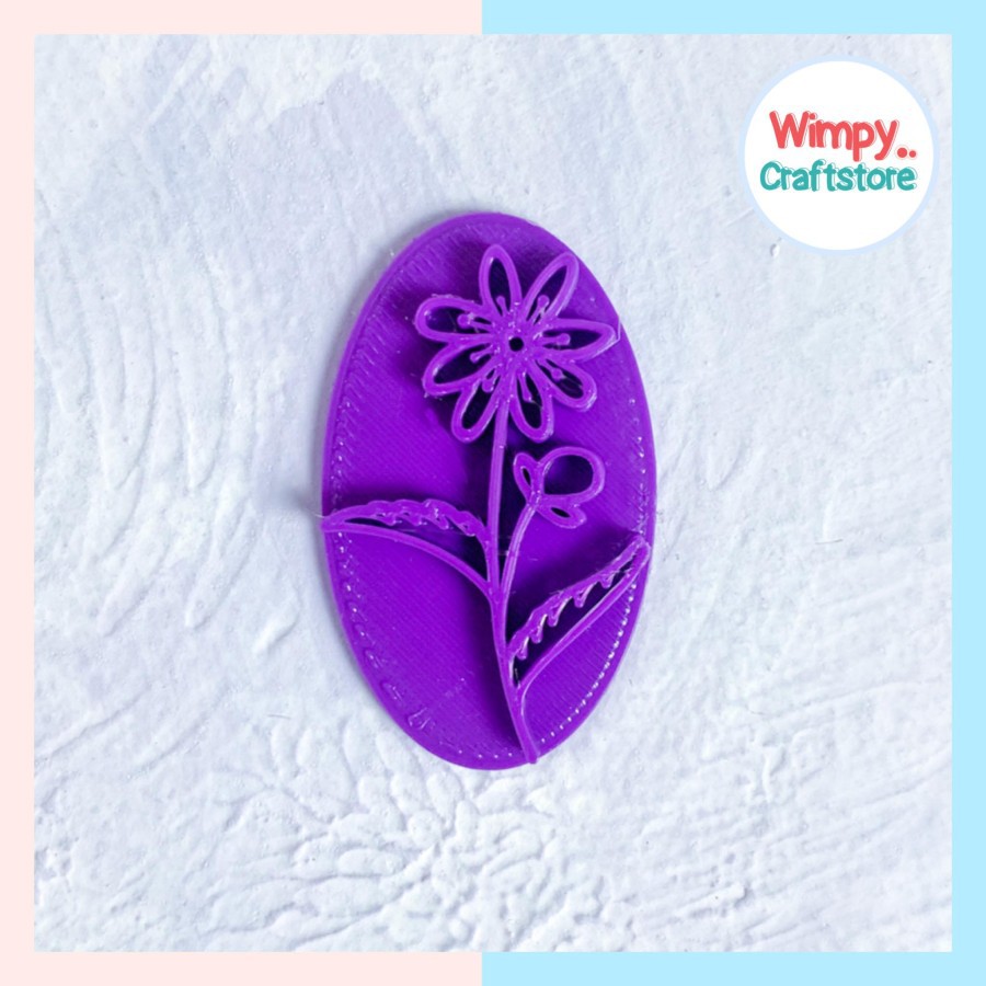 Jual Wimpy Cetakan Embossing Stamp Bunga Kue Fondant Cetakan Clay ...