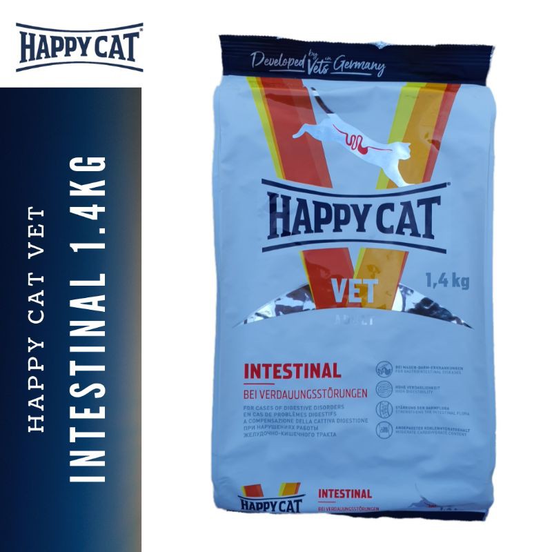Jual Happy Cat Vet Intestinal Adult 1kg- Makanan Kucing Digestive ...