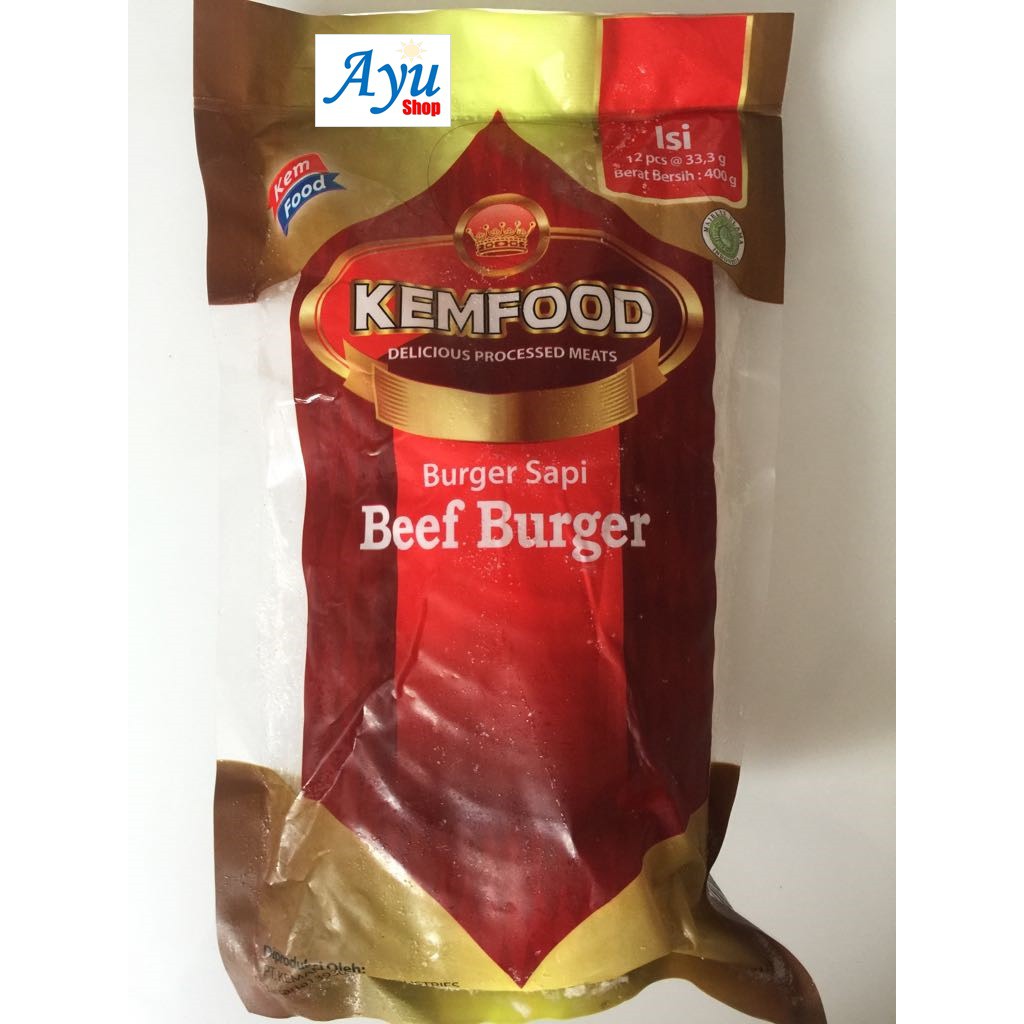 Jual Kemfood Beef Burger 400gr (isi 12pcs) | Shopee Indonesia