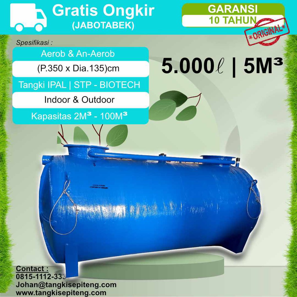 Jual Tangki IPAL 5000 liter/5m3 - TANGKI BIOTECH | Shopee Indonesia