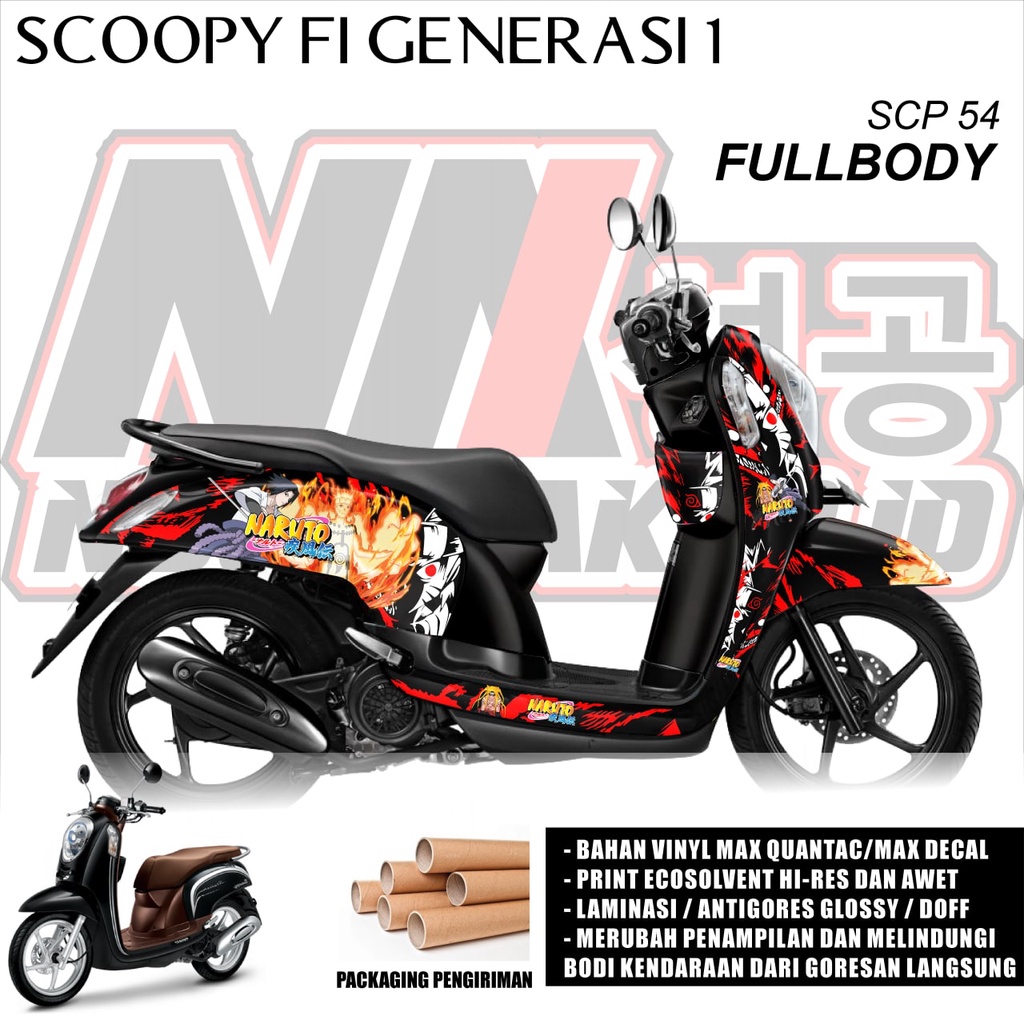 Jual SCP 54 DECAL STICKER SCOOPY FI 2013 2014 2015 2016 NARUTO FULLBODY ...
