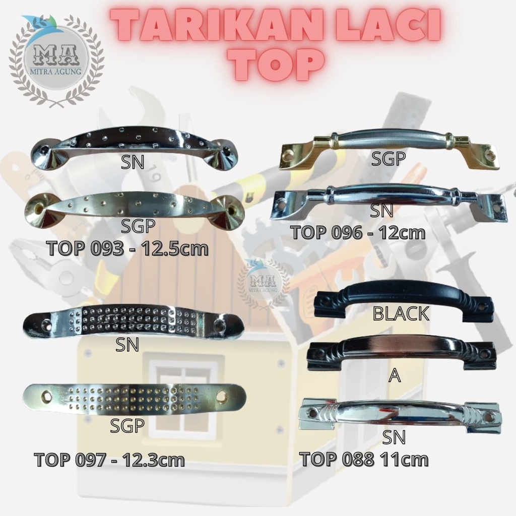 Jual Tarikan Laci TOP 086 | 087 | 088 | 093 ANTIK SN GOLD BLACK ...
