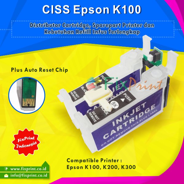 Jual Ciss Epson K100 K200 K300 cartridge T137 T1371 FSB3403 | Shopee ...