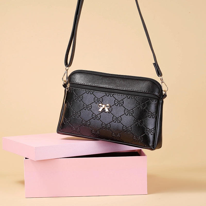 Jual TAS SELEMPANG PESTA WANITA KULIT HITAM PICEA TA402B5 MINI SLING ...