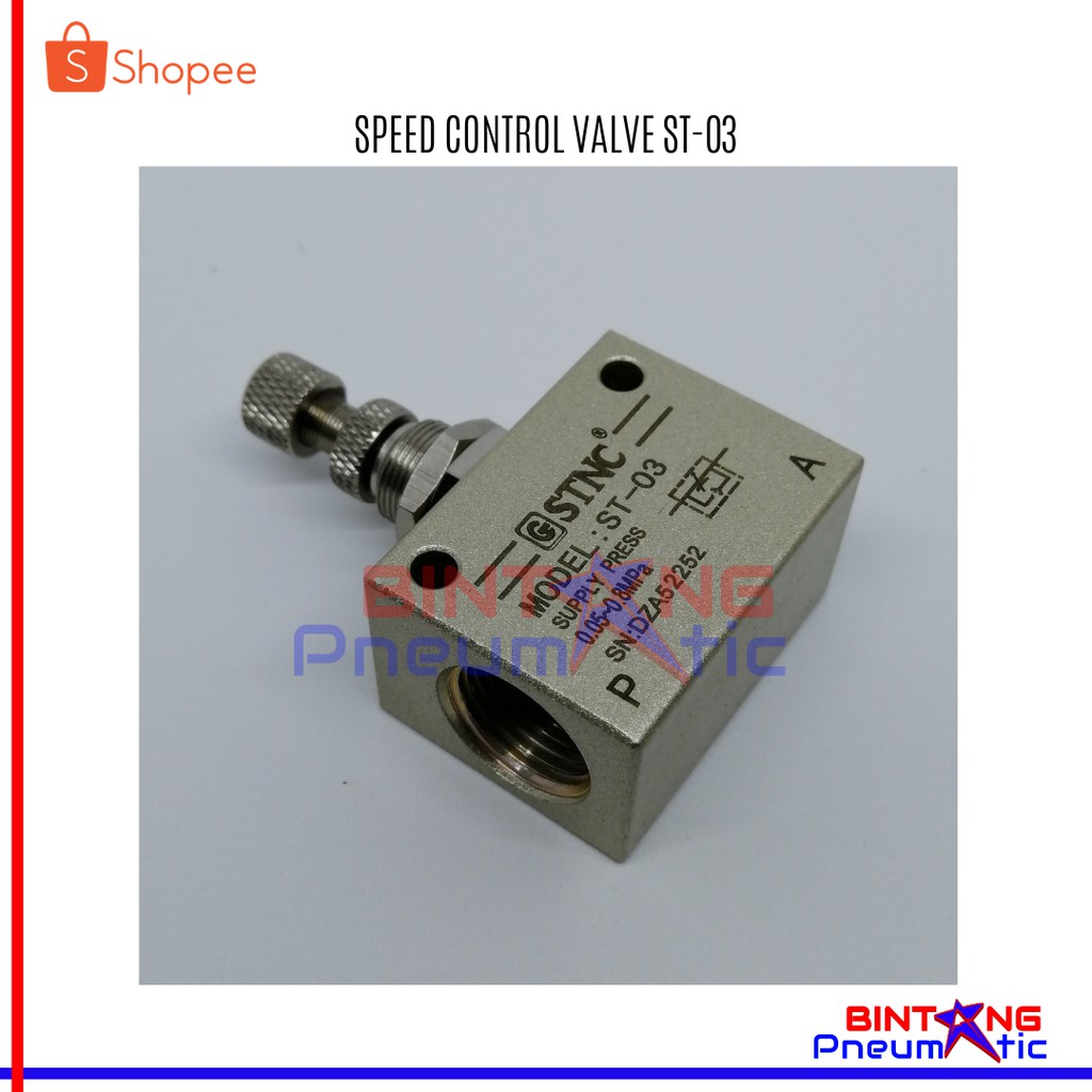 Jual SPEED CONTROL VALVE ST-03 DRAT 3/8" INCH STNC | Shopee Indonesia