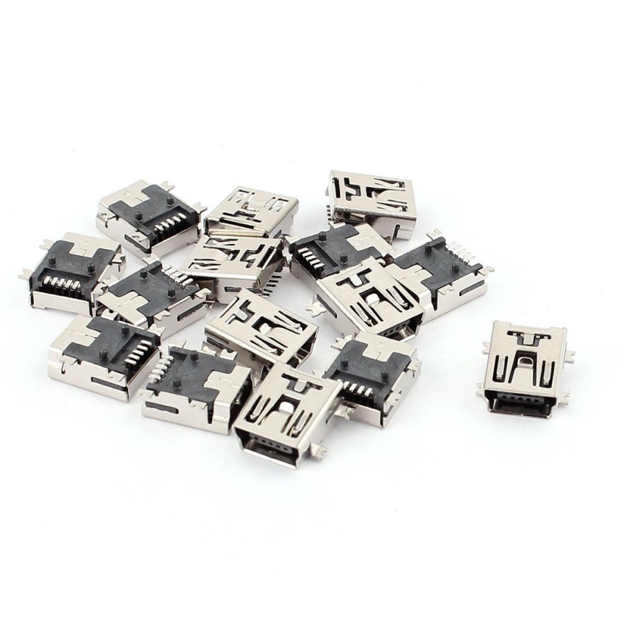 Jual Mini Usb Female 5p 5 pin SMD SMT Type B Connector Adapter PCB ...