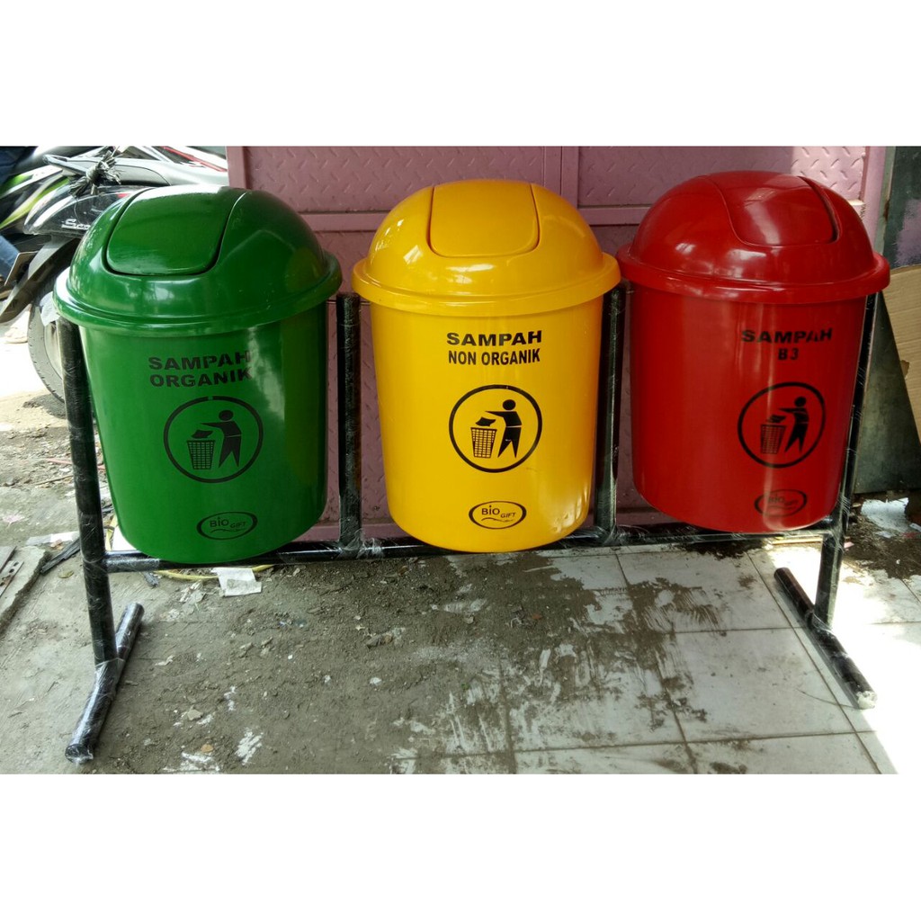 Jual TONG SAMPAH BULAT 3 PILAH BISA COSTUME STIKER !!! | Shopee Indonesia