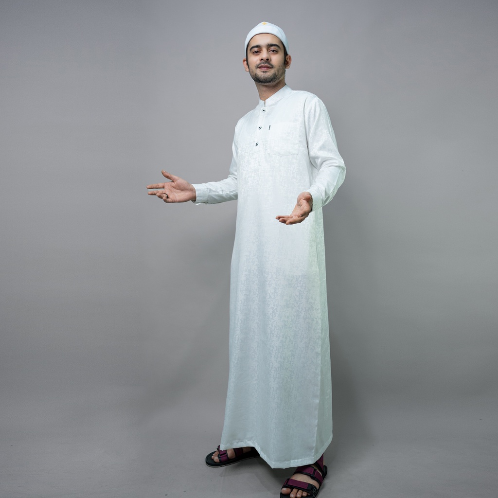 Jual Katsae - Baju Jubah Pria Makkah Gamis Pria Jubah Putih Embos Gamis ...