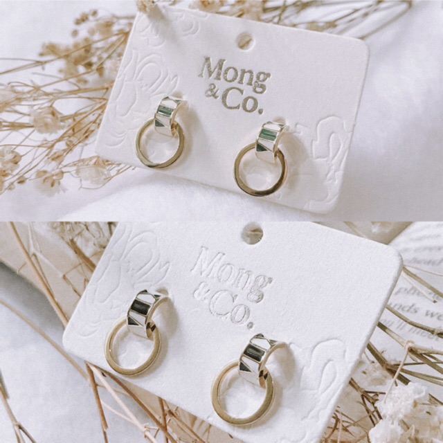 Jual Anting Wanita Fashion Korea Mong&Co Serena Silver Sterling 925 S925 14K Gold Green Black ...