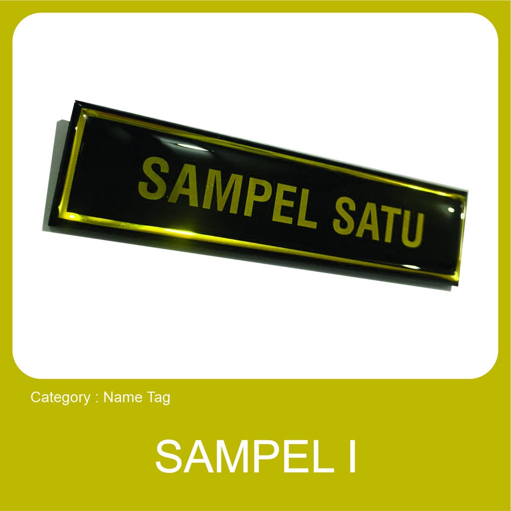 Jual Name Tag Akrilik Keren Cetak Custom, Cocok untuk Seragam Sampel ...
