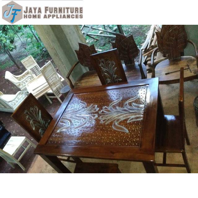 Jual MEJA MAKAN MINIMALIS KAYU JATI JEPARA | Shopee Indonesia